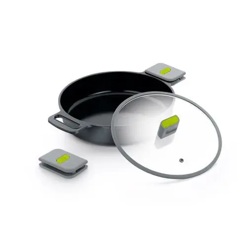 BRA COOKWARE Life Ceramic Nonstick Sauté Pan W/glass Lid, 12.5 Inch