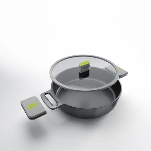 BRA COOKWARE Life Ceramic Nonstick Sauté Pan W/glass Lid, 12.5 Inch