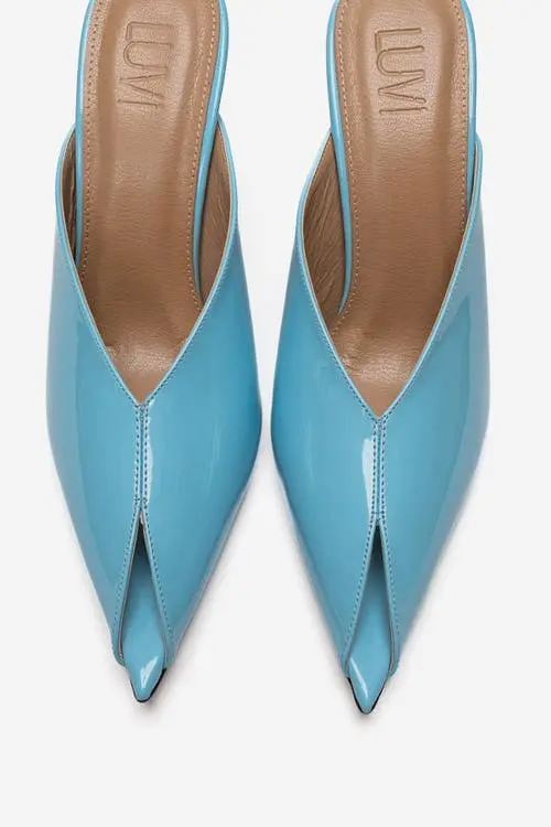 PROLOGUE SHOES Mirena Stiletto Mule - Blue