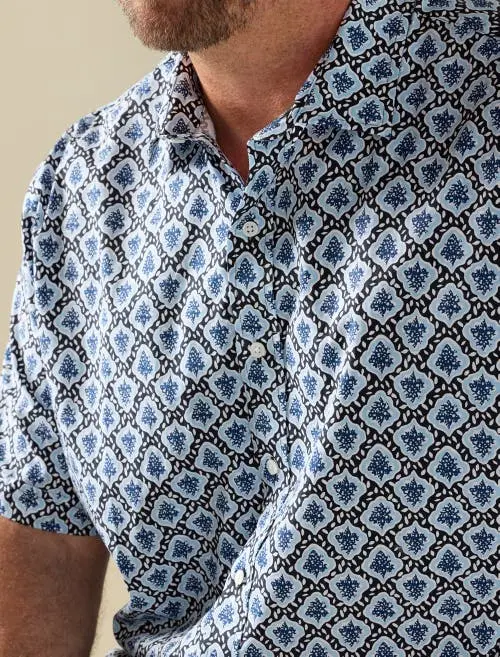SYNRGY BY DXL Big & Tall Abstract Print Sport Shirt
