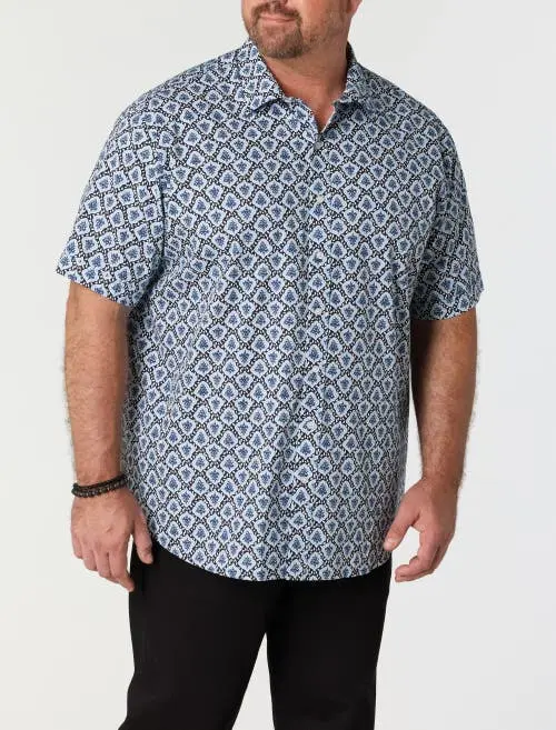 SYNRGY BY DXL Big & Tall Abstract Print Sport Shirt