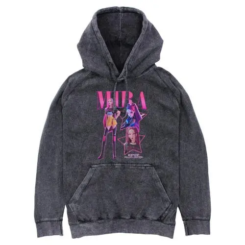 KPOP DEMON HUNTERS Mira Super Star Logo Pull Over Hoodie - Black