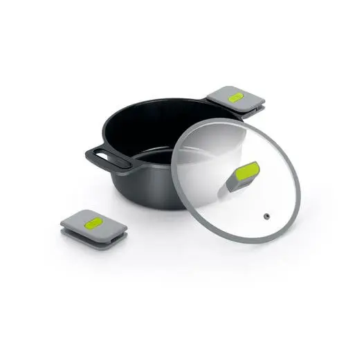 BRA COOKWARE Life Ceramic Nonstick Stock Pot W/glass Lid | 9.5 Inch 4.2 Quart