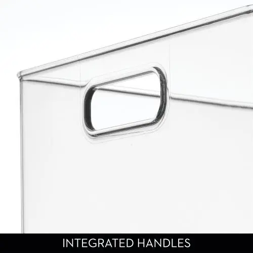 IDESIGN Large Linus Plastic Storage Bin With Handles