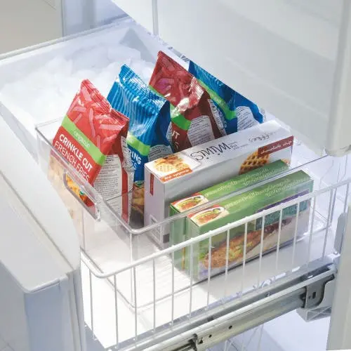 IDESIGN Divided Pantry Bin With Handles For Pantry, Refrigerator