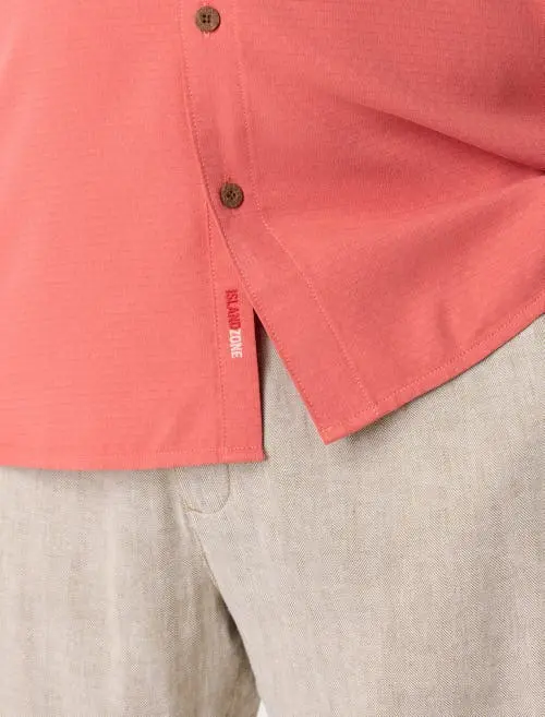 Tommy Bahama Big & Tall Coastal Ease Islandzone® Sport Shirt - Red Ginger