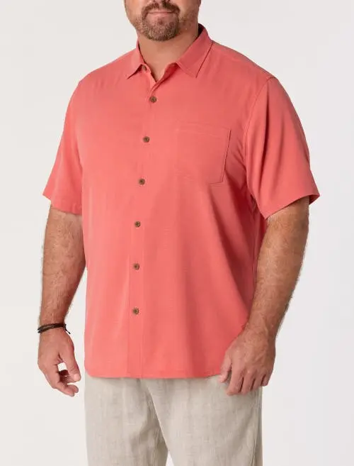 Tommy Bahama Big & Tall Coastal Ease Islandzone® Sport Shirt - Red Ginger
