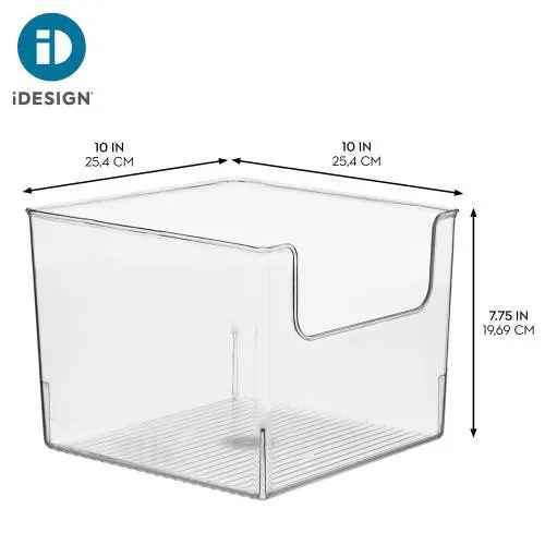 IDESIGN Open-front Storage Bin For Kitchen, Pantry, Bathroom, Office, Set Of 4