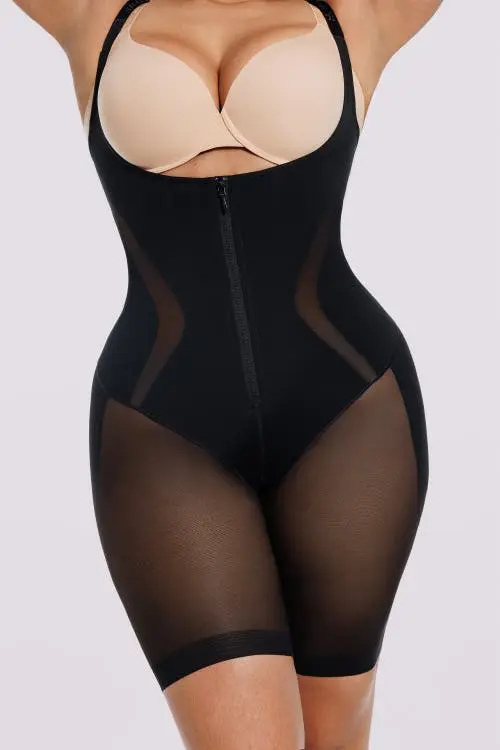 SHAPELLX Shapewear Tummy Control Smoothing Bodysuit - Black