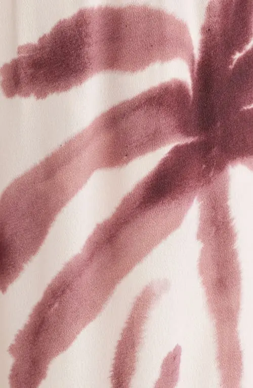 A.REN Isle Palm Tree Print Wide Leg Pants