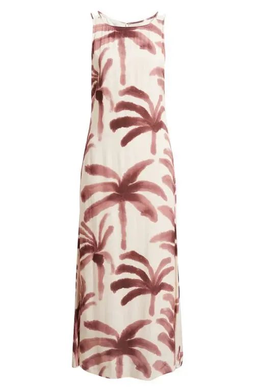A.REN Sleeveless Tropical Print Maxi Dress
