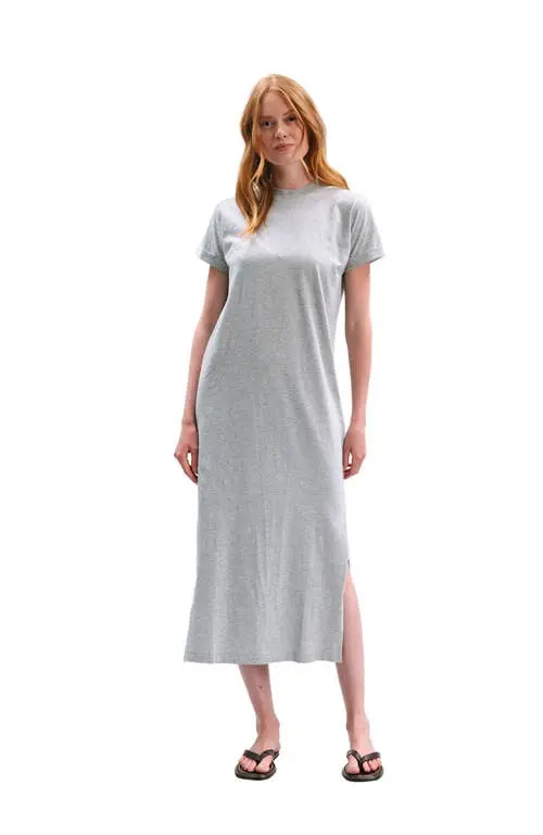 Richer Poorer Relaxed Cotton T-shirt Maxi Dress - Heather Grey