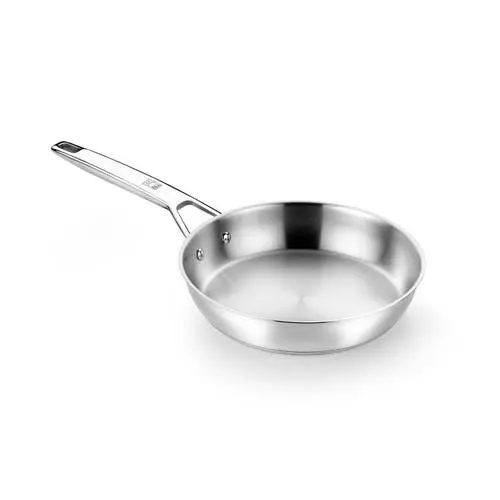BRA COOKWARE Signature Stainless Steel Professional Frypan - Silver
