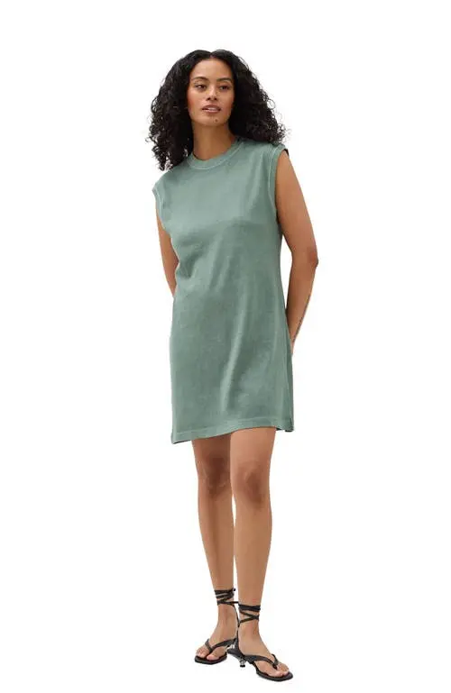 Richer Poorer The Relaxed Muscle Dress - Sage Leaf