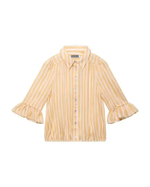 Mint Velvet Striped Ruffle Detail Shirt