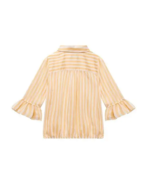 Mint Velvet Striped Ruffle Detail Shirt