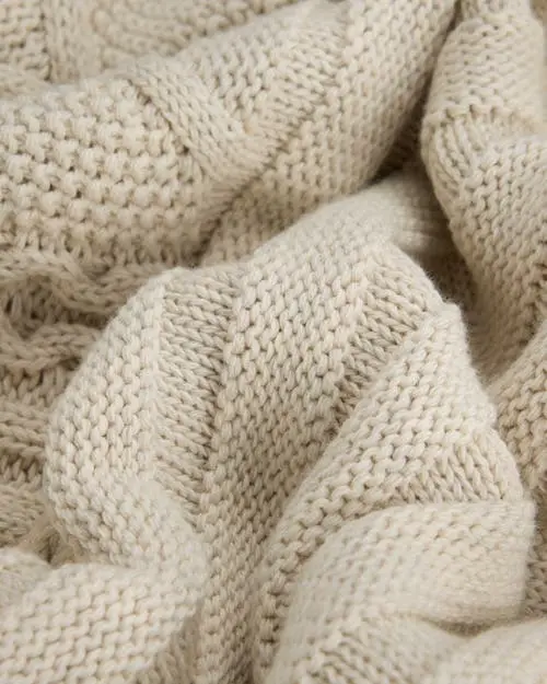 AMUNDSEN Old Salt Cable-knit Crew Sweater - Natural