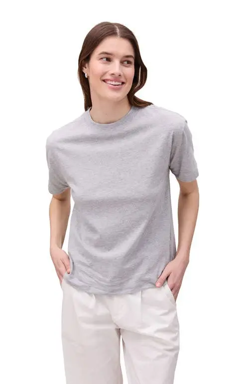 Richer Poorer Relaxed Cotton Tee - Heather Grey