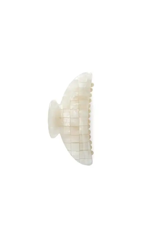 MACHETE Midi Heirloom Claw Clip - Opalite Shell Checker