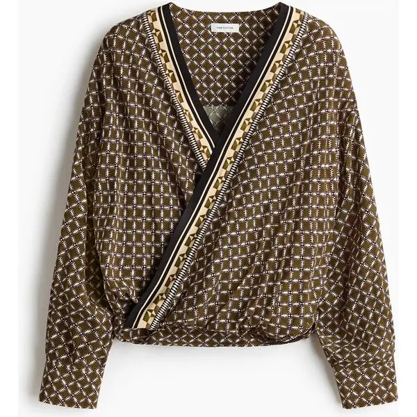 H&m Viscose Wrap Blouse