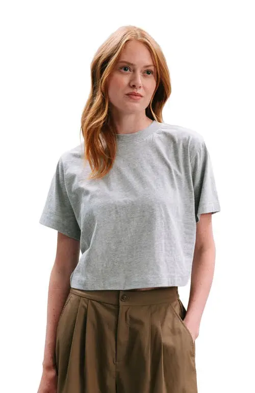 Richer Poorer Relaxed Crop Tee - Heather Grey