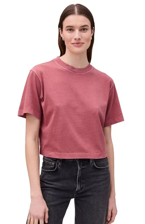 Richer Poorer Relaxed Crop Tee - Marsala