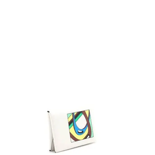 Hermès Calvi Duo Card Holder Printed Leather