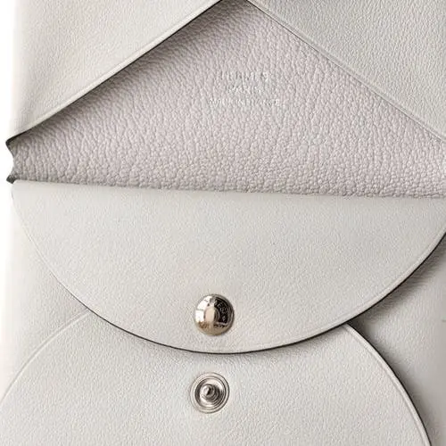 Hermès Calvi Duo Card Holder Printed Leather