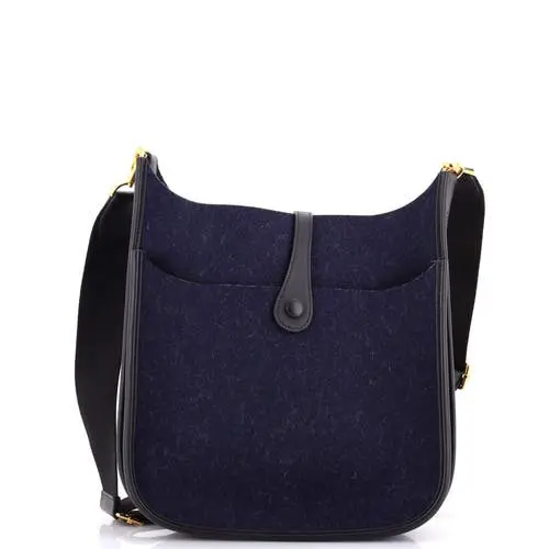 Hermès Evelyne Bag Gen Iii Felt Pm - Blue