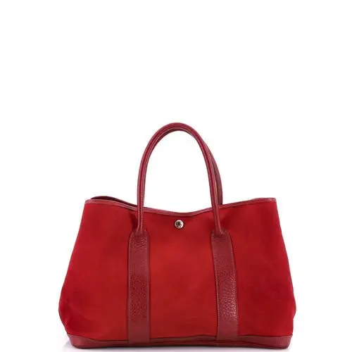 Hermès Garden Party Tote Toile And Leather 36 - Red