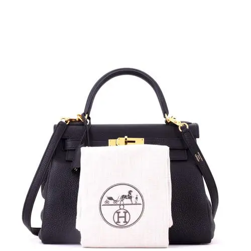 Hermès Kelly Handbag Togo With Gold Hardware 28 - Black