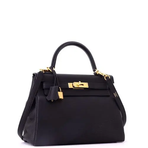 Hermès Kelly Handbag Togo With Gold Hardware 28 - Black