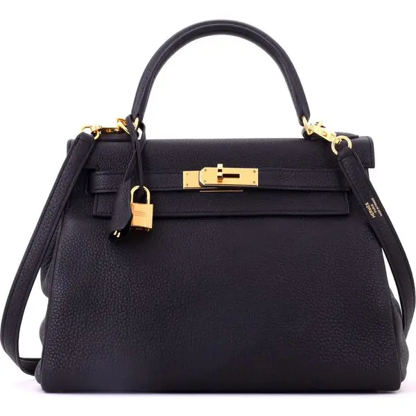 Hermès Kelly Handbag Black Togo With Gold Hardware 28 - Noir