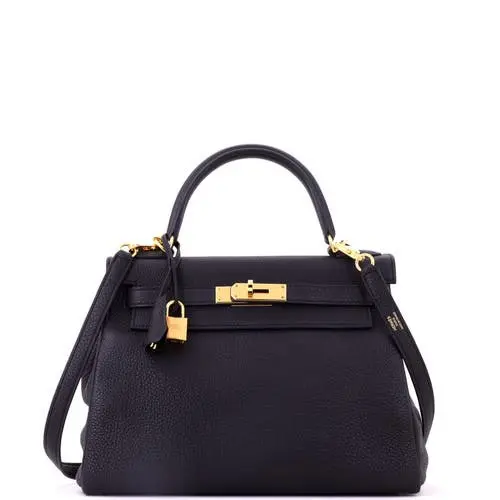 Hermès Kelly Handbag Black Togo With Gold Hardware 28 - Noir