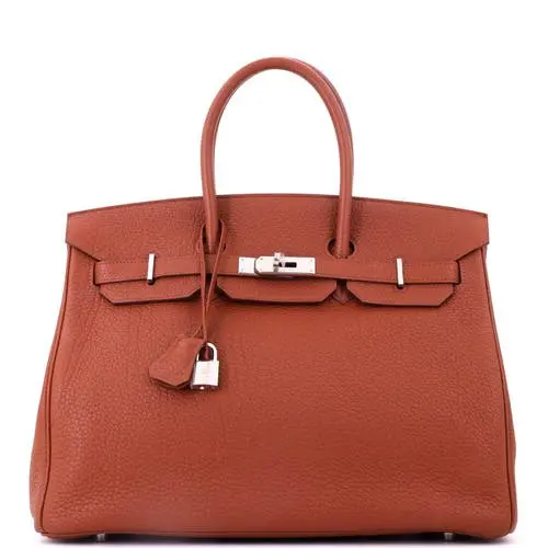 Hermès Birkin Handbag Fjord With Palladium Hardware 35 - Brown