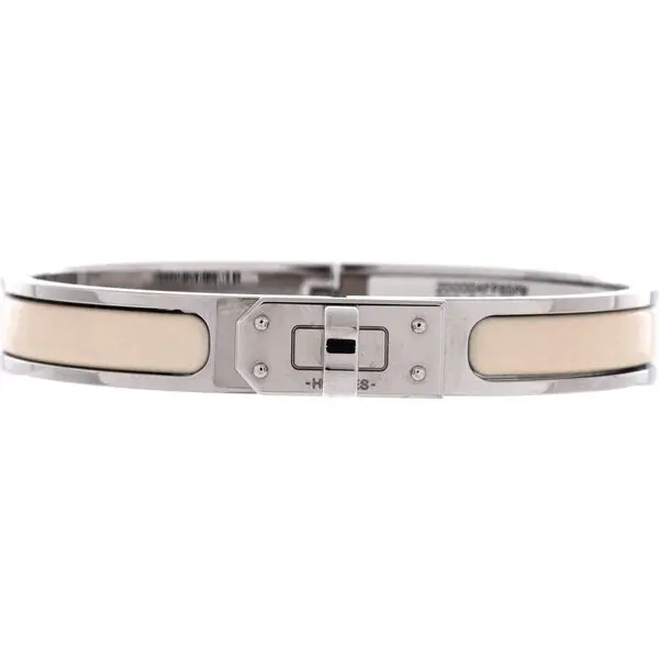 Hermès Mini Clic Kelly Bracelet Enamel Narrow - Neutral