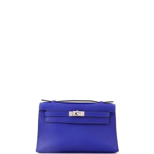 Hermès Kelly Pochette Swift - Blue