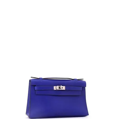 Hermès Kelly Pochette Swift - Blue