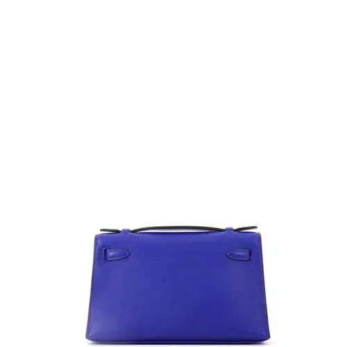 Hermès Kelly Pochette Swift - Blue