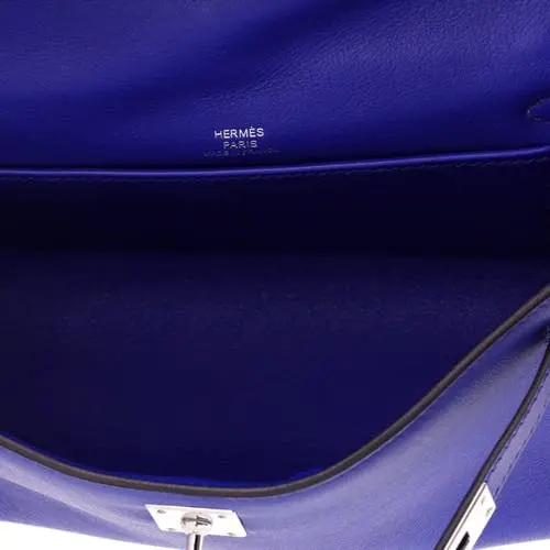Hermès Kelly Pochette Swift - Blue