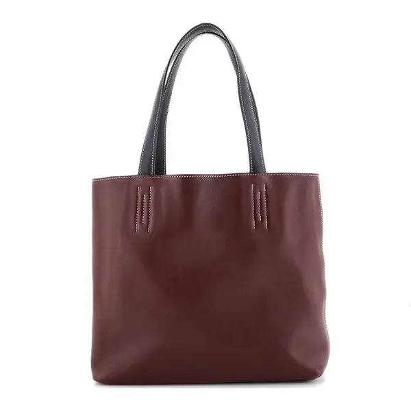 Hermès Double Sens Tote Veau Sikkim 28 - Red