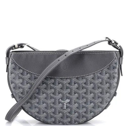 Goyard Hirondelle Shoulder Bag Coated Canvas And Leather - Gray
