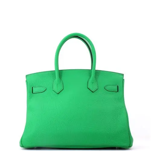Hermès Birkin Handbag Clemence With Palladium Hardware 30 - Green