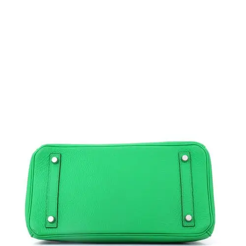 Hermès Birkin Handbag Clemence With Palladium Hardware 30 - Green