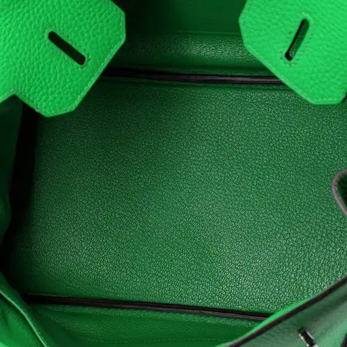 Hermès Birkin Handbag Clemence With Palladium Hardware 30 - Green