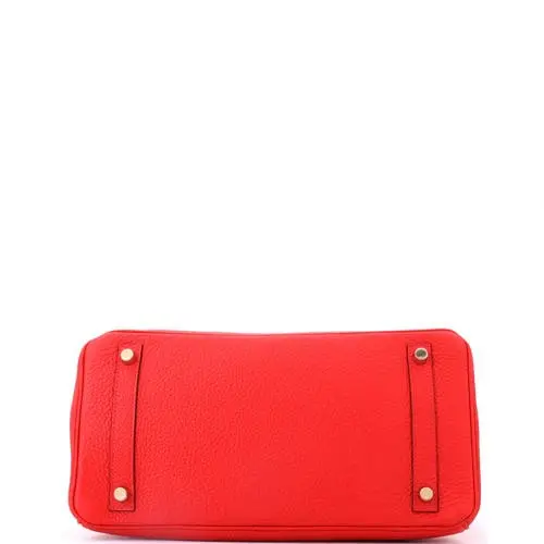 Hermès Birkin Handbag Red Togo With Gold Hardware 30 - Geranuim