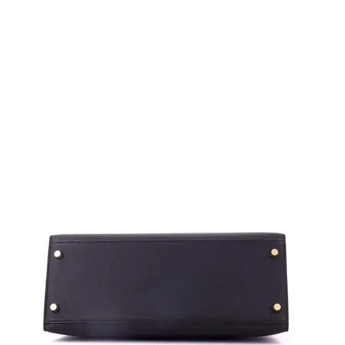 Hermès Kelly Handbag Black Epsom With Gold Hardware 28 - Noir