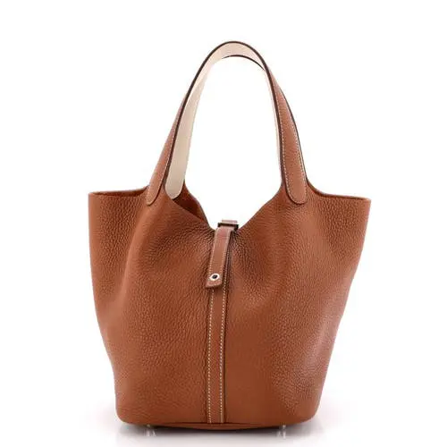 Hermès Eclat Picotin Lock Bag Clemence Mm - Gold