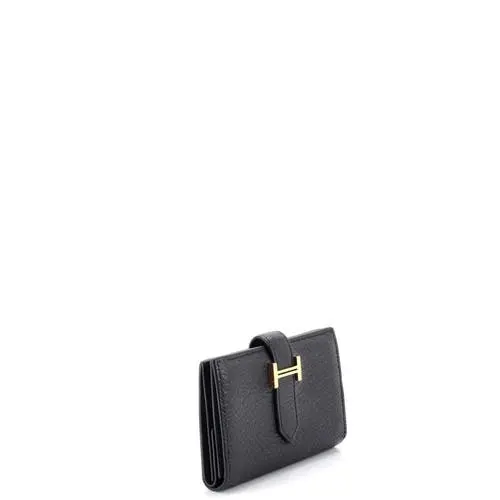 Hermès Bearn Card Case Chevre Mysore - Black