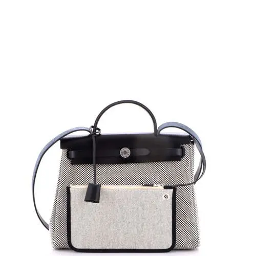 Hermès Herbag Zip Criss Viking Toile And Leather 31